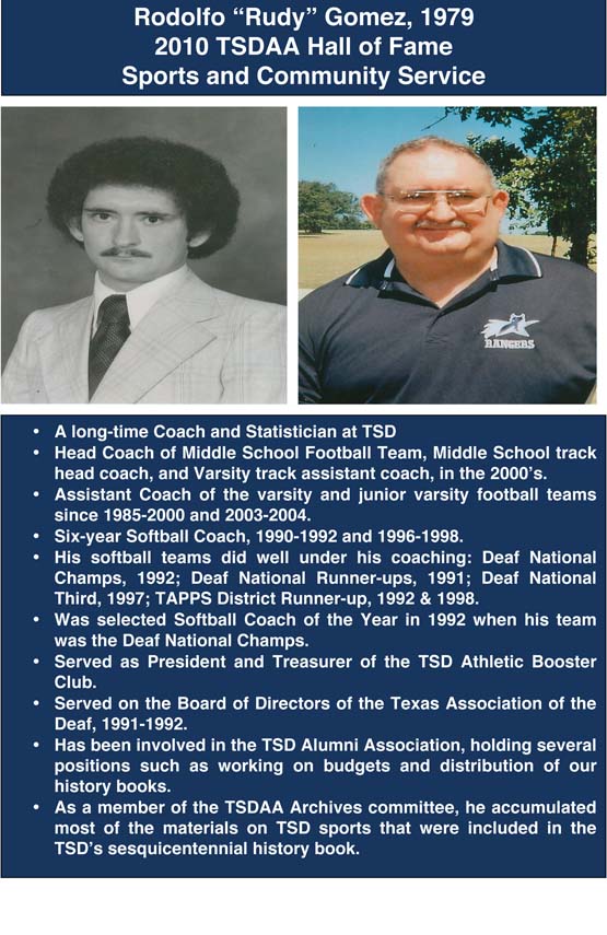 Rodolfo Gomez – Athletic Hall of Fame – TSD Athletics